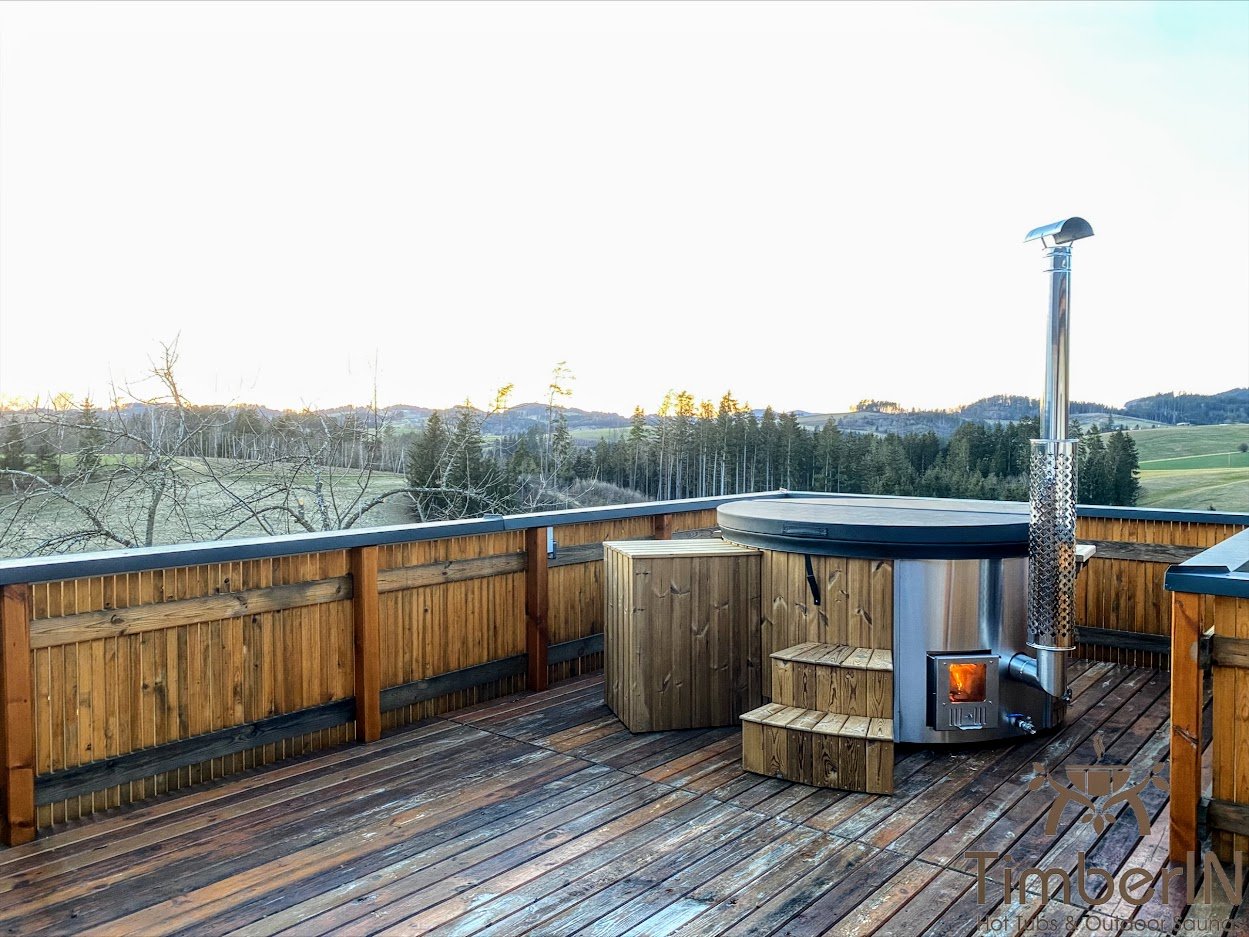 101 Jacuzzi exterior de madera calentador exterior de leña