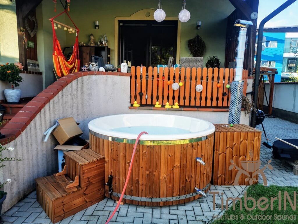 101 Jacuzzi exterior de madera calentador exterior de leña