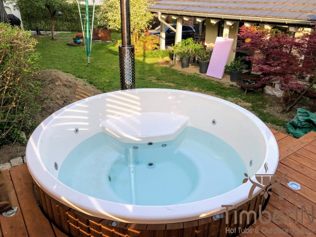 101 Jacuzzi exterior de madera calentador exterior de leña