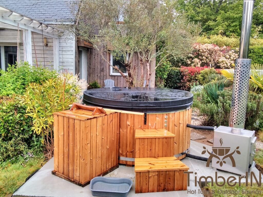 101 Jacuzzi exterior de madera calentador exterior de leña