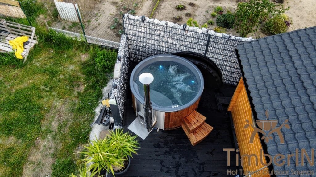 101 Jacuzzi exterior de madera calentador exterior de leña